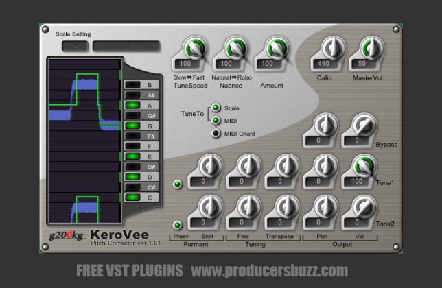 KeroVee FREE Autotune VST Plugin | ProducersBuzz