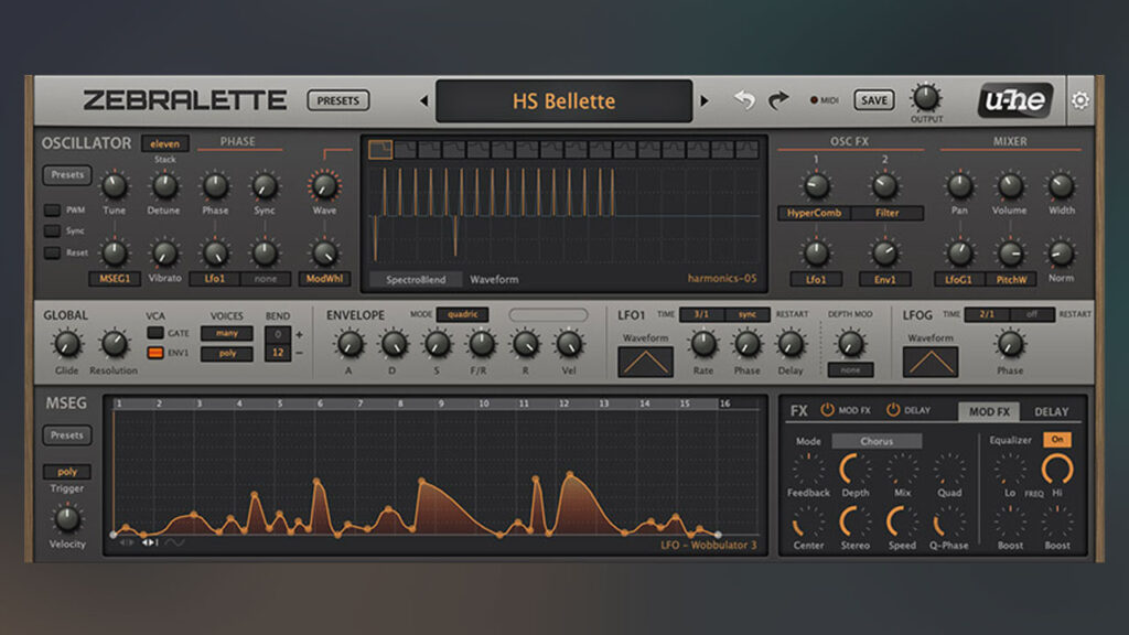Free VST Synth with 300 Free Presets: Zebralette