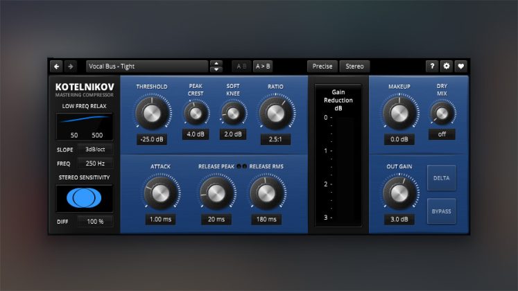 Kotelnikov a Free Compression VST Plugin with 10 Free Presets