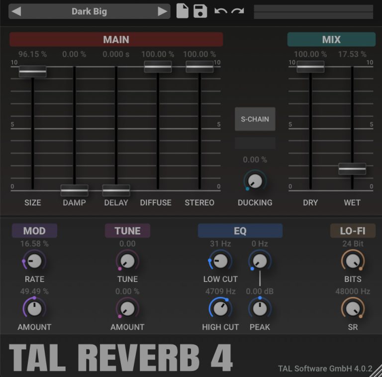 TAL Reverb 4 - Free Reverb VST Plugin