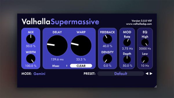 Valhalla Supermassive Free Reverb VST with Free 100+ Presets