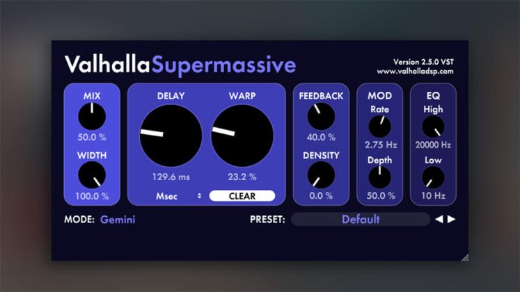 Valhalla Supermassive Free Reverb VST with Free 100+ Presets