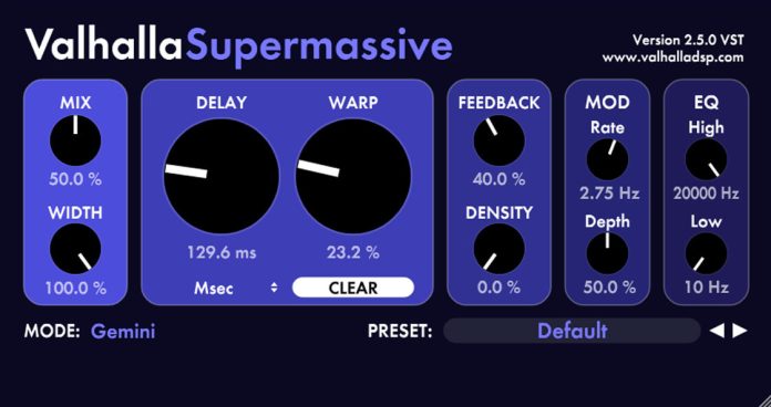 Valhalla Supermassive Free Reverb VST with Free 100+ Presets