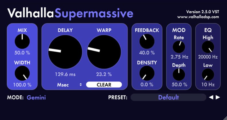 Valhalla Supermassive Free Reverb VST with Free 100+ Presets
