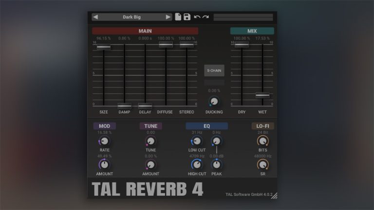 TAL Reverb 4 - Free Reverb VST Plugin