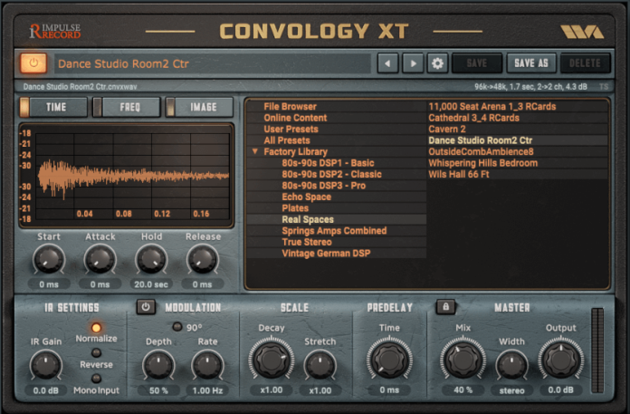 Convology XT Plugin - 74 Free Reverb VST Effect Presets