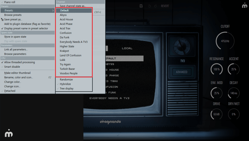 ACID Bass Synth Imaginando TV3 Free TB-303 Emulator