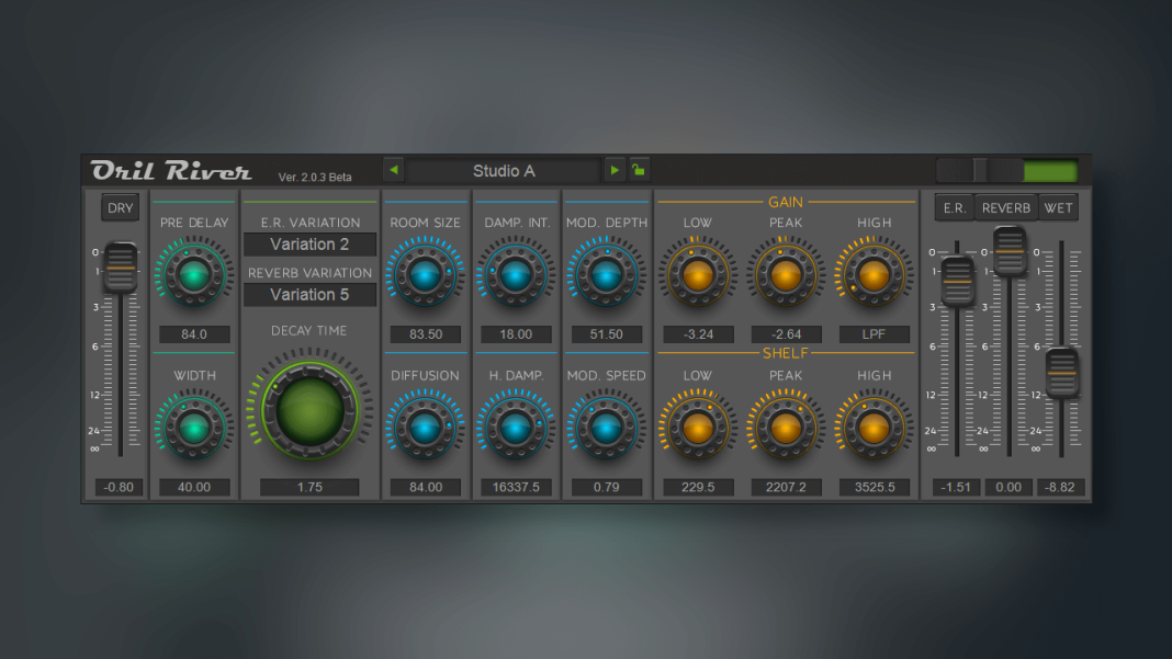 Orilriver Reverb Plugin with 36 Reverb Presets